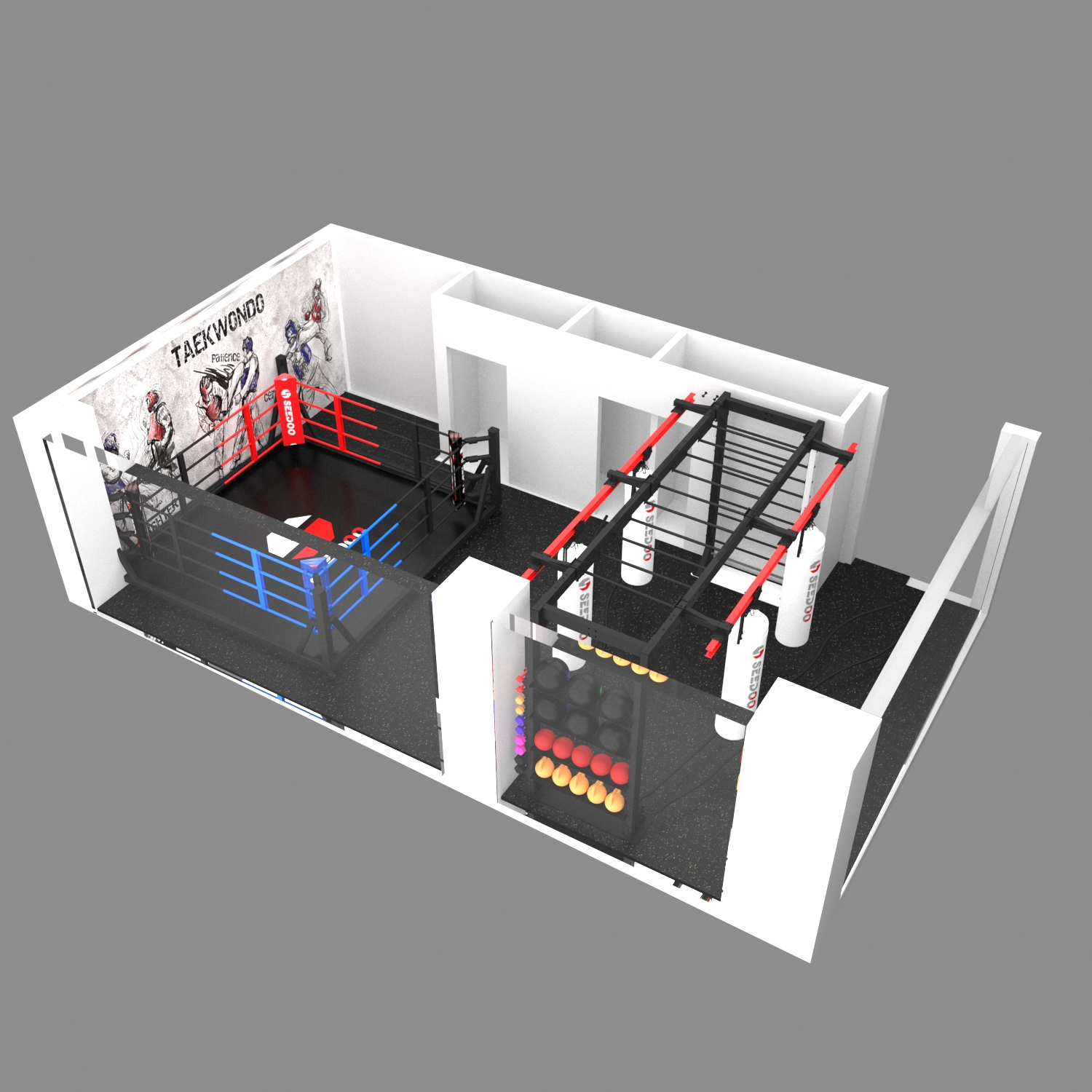 40㎡ boxing gym design case - SEEDOO